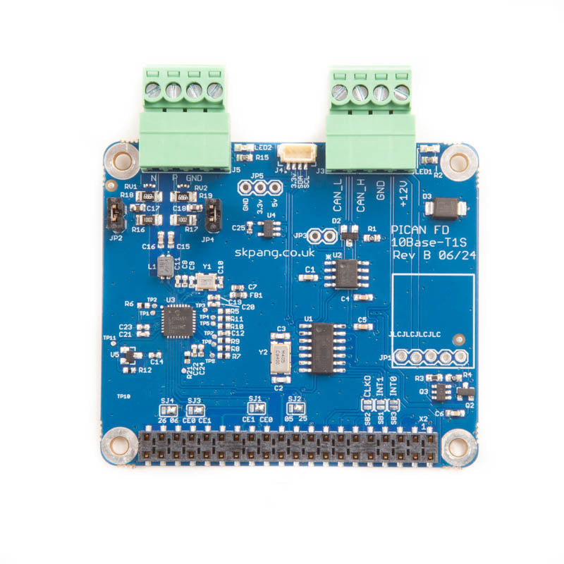 PiCAN FD Board with 10Base-T1S for Raspberry Pi — SK Pang Electronics Ltd