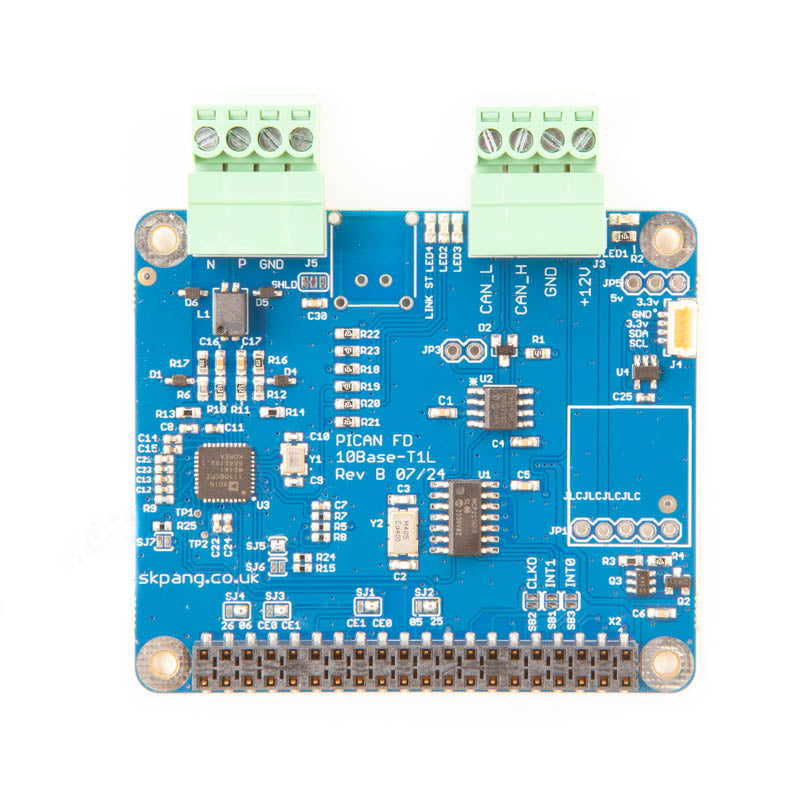PiCAN FD Board with 10Base-T1L for Raspberry Pi — SK Pang Electronics Ltd