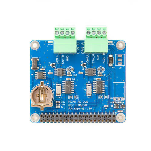 PiCAN FD Duo Board with Real Time Clock for Raspberry Pi — SK Pang ...