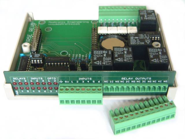 Input-Output-Relay board with enclosure and battery backed RTC — SK ...